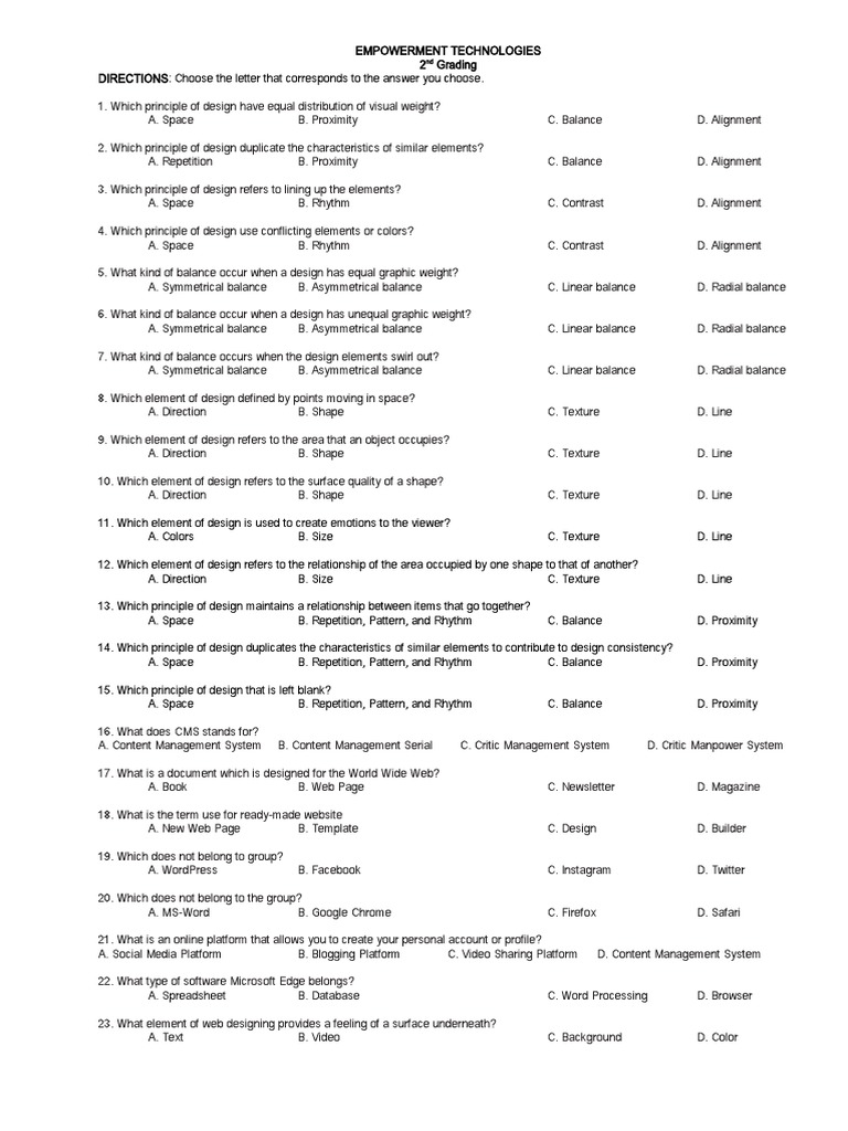 EmpTech NAT Reviewer | PDF | World Wide Web | Internet & Web
