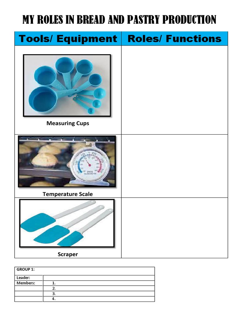 Activity 1 Baking Tools | PDF