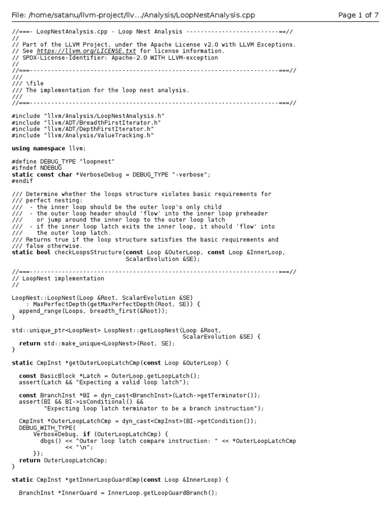 Loop Nest Analysis | PDF | Control Flow | Computing Loop Nest Analysis | PDF | Control Flow | Computing