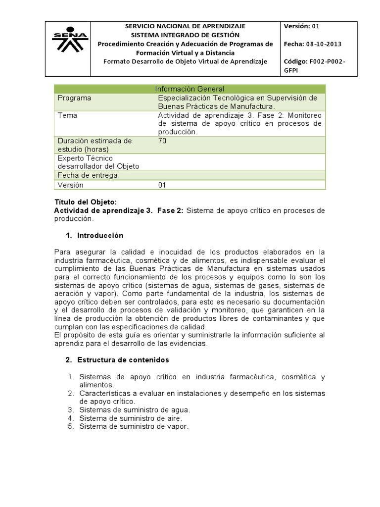 Parte 1 Sistemas de Apoyo Critico | PDF | Esterilización (Microbiología ...