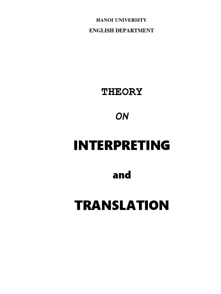 Interpreting and Translating Coursebook | PDF | Translations ...
