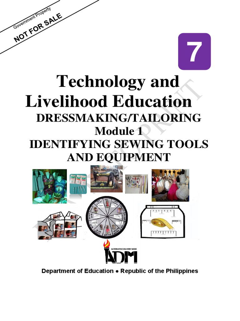 TLE7 Mod1 Identifying Sewing Tools and Equipment v5 | PDF | Sewing ...