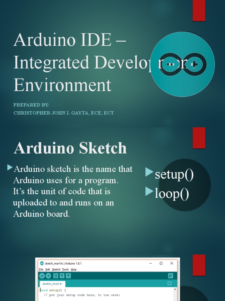 Arduino Ide Integrated Development Environment Pdf Variable Computer Science Arduino