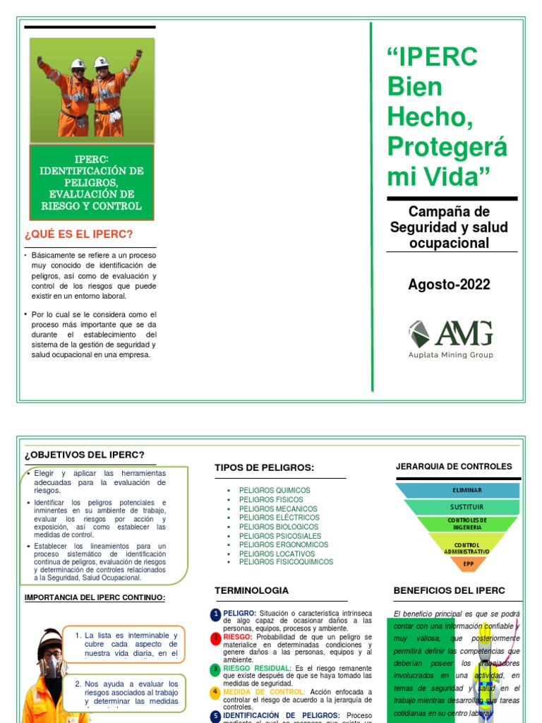 Triptico - Iperc Amg | PDF | Seguridad y salud ocupacional | Riesgo