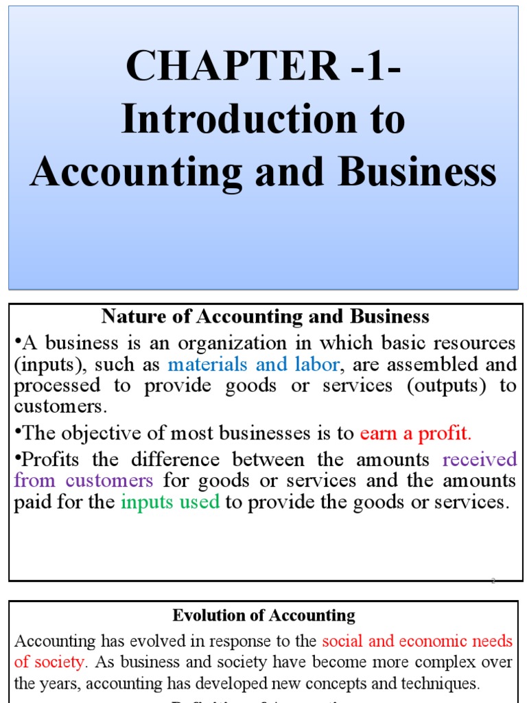 Fundamental of AccountingI Chapter 01 | PDF | Equity (Finance) | Business