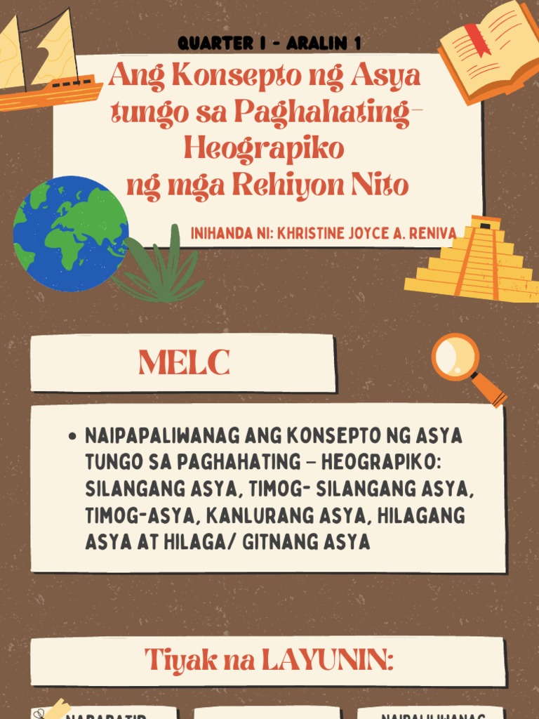 Q1-ARALIN1-Ang Konsepto NG Asya Tungo Sa Paghahating - Heograpiko NG ...