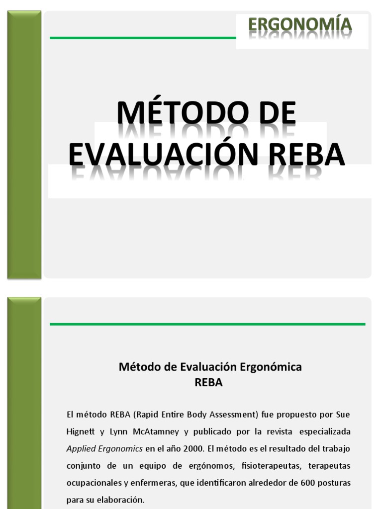 Ergonomia Metodo Reba y Lest - Emerson Cuadra Apessla 2016 | PDF ...