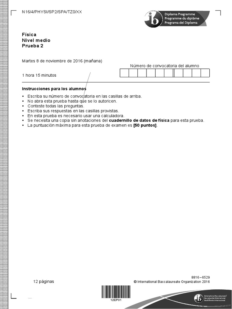 Physics Paper 2 SL Spanish | PDF | Antena (Radio) | Radio