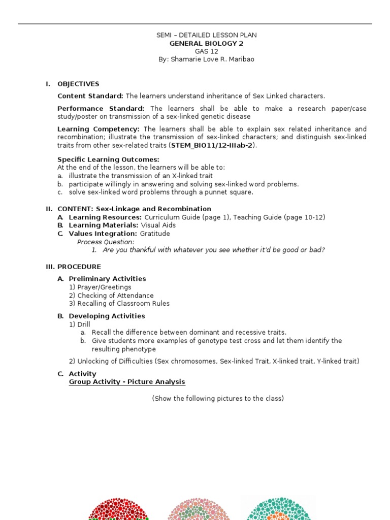 Maribao Semi Detailed LP Final | PDF | Dominance (Genetics) | Haemophilia