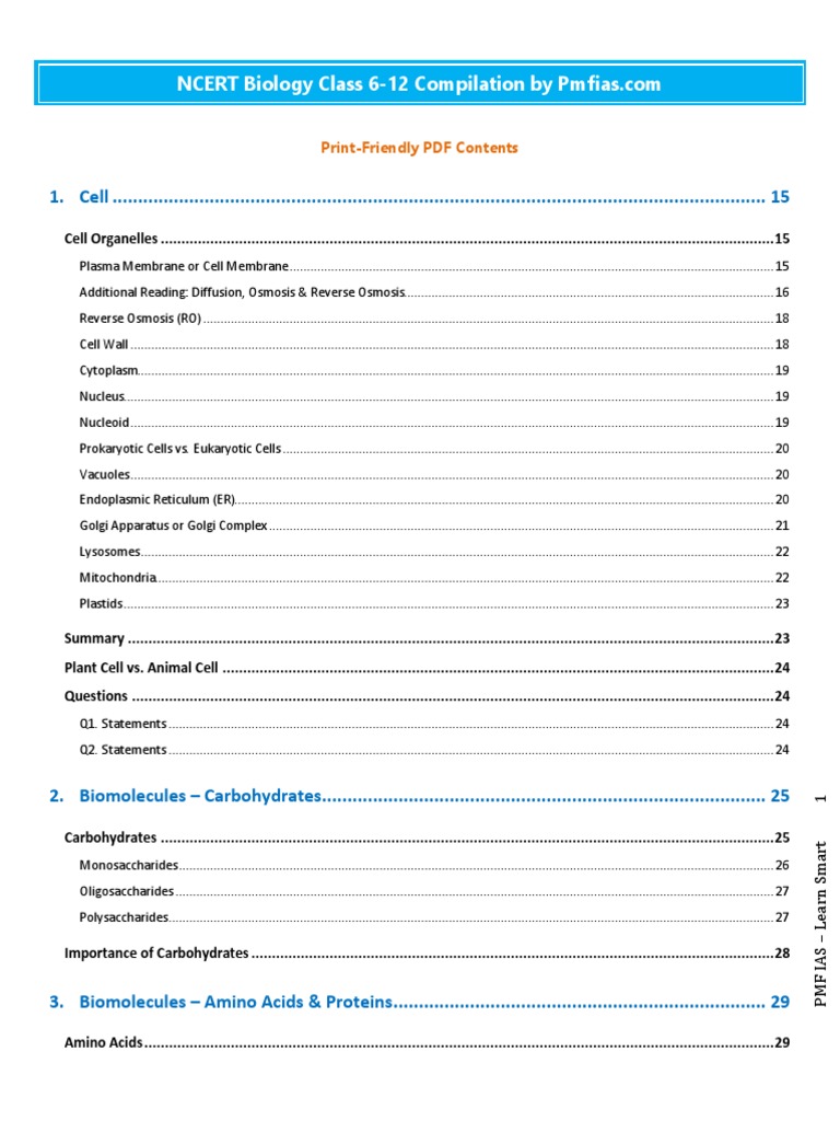 NCERT Biology Compilation Overview | PDF | Immune System | Dominance ...