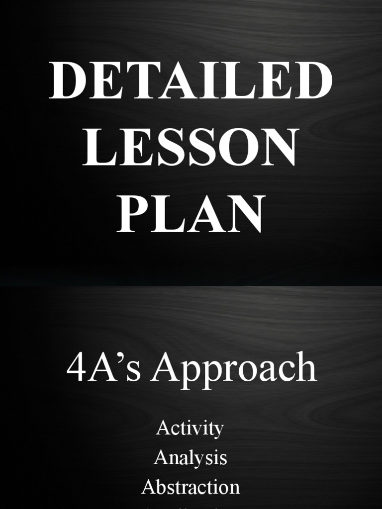 Detailed Lesson Plan | PDF | Lesson Plan | Education Theory