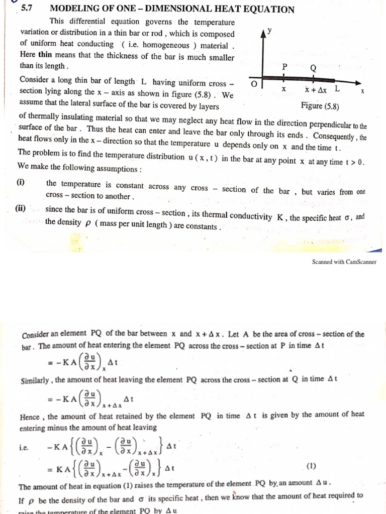 1D and 2D Heat Equations | PDF