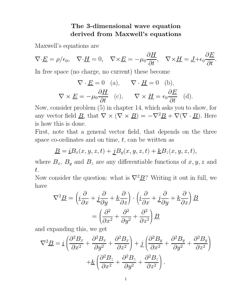 3d - Wave Equation | PDF | Linear Algebra | Physics