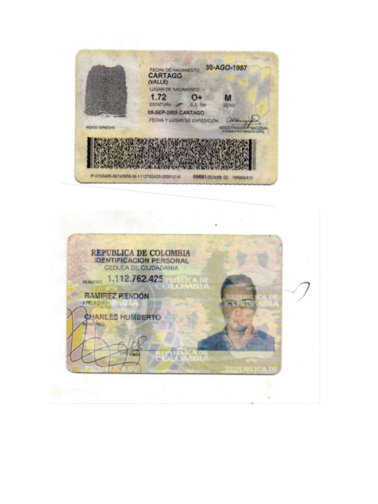 Cedula Charles Ramirez Representante | PDF