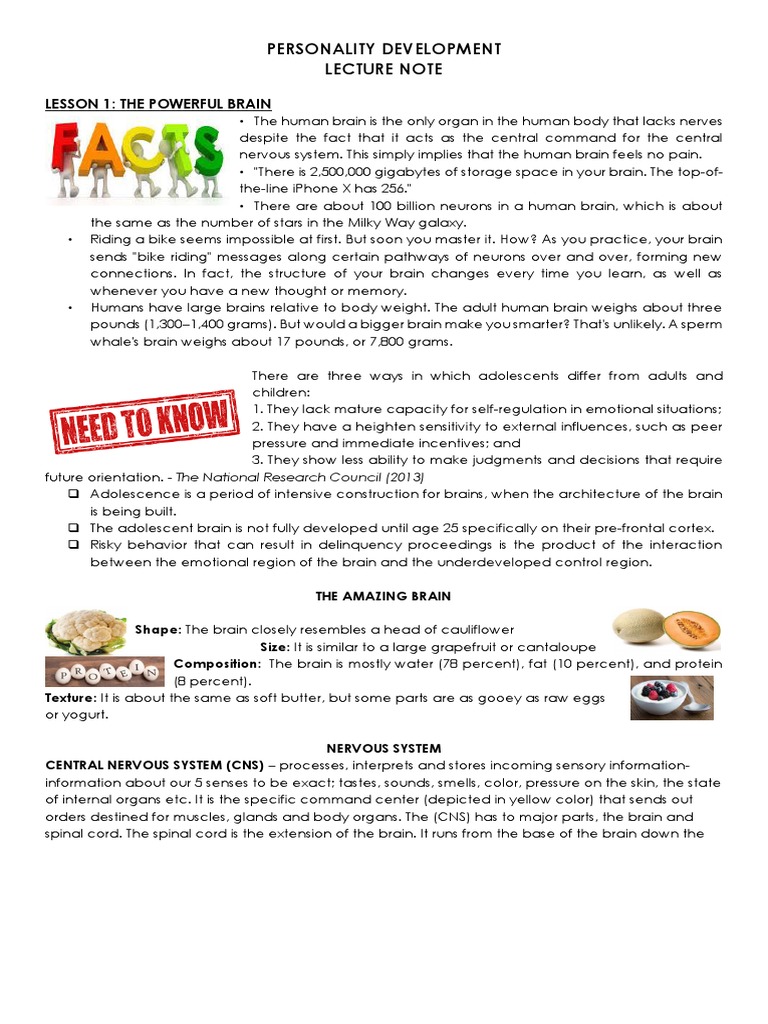 Personality Development Weeks 7-8 Lecture Note | PDF | Emotional ... Personality Development Weeks 7-8 Lecture Note | PDF | Emotional ...