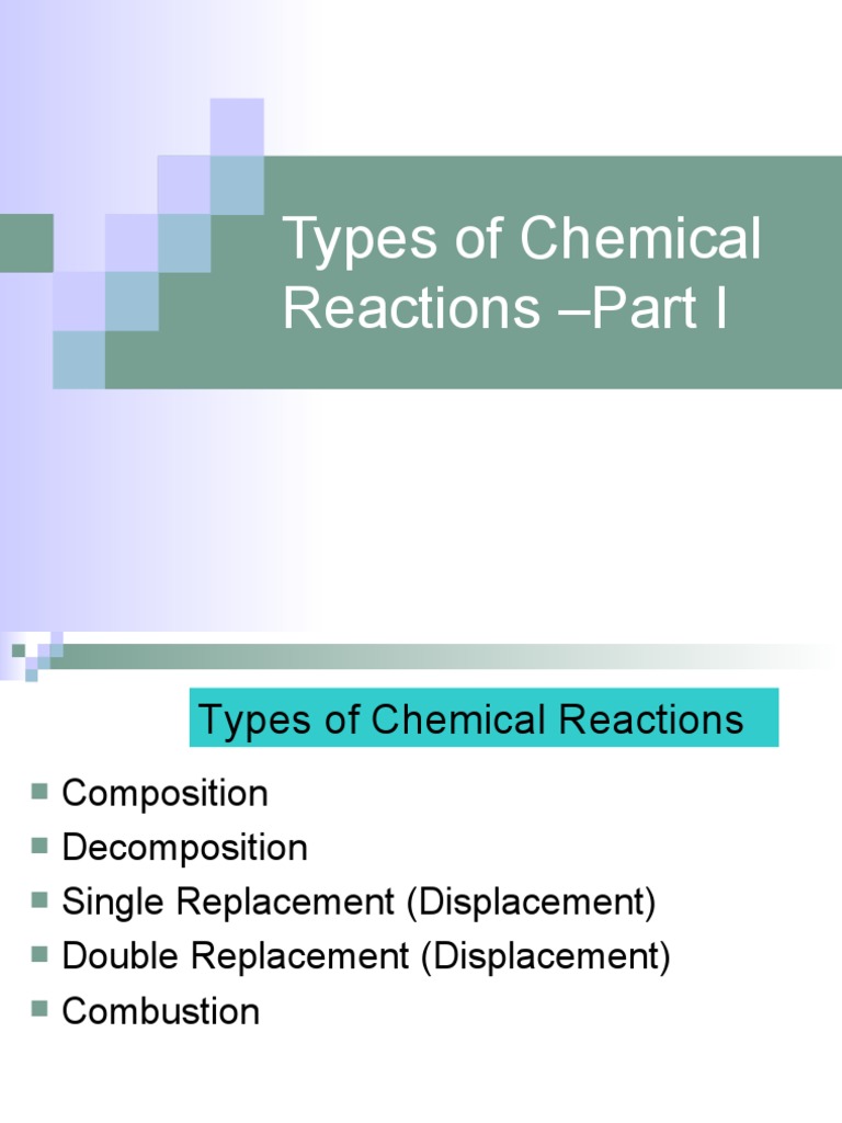 Types of Chemical Change | PDF