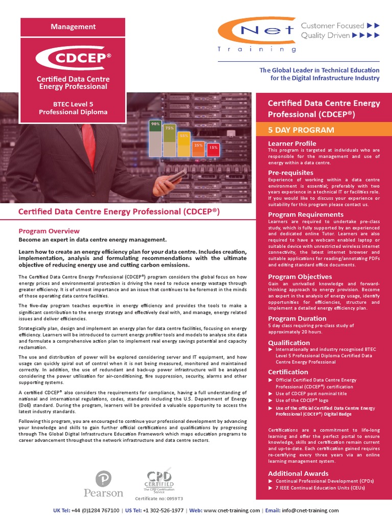 Certfied Data Center Professional Exam Guide | PDF