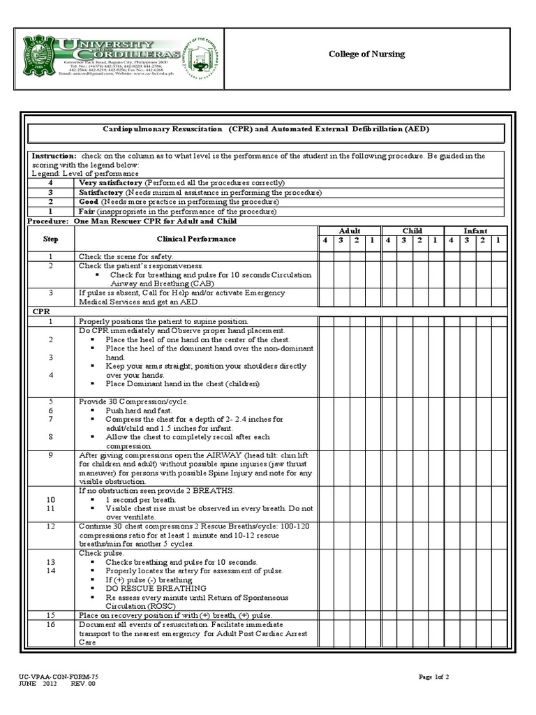 75 BLS CPR and AED 2 Adult and Child Revised AHA Guidlines 2015 2020 ...