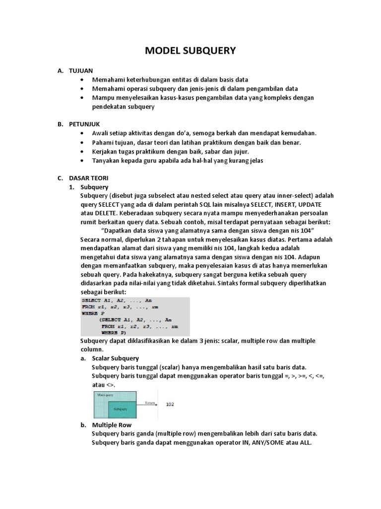 Modul Subquery | PDF