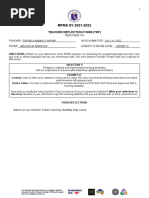 Rpms Sy 2021 - 2022 - Teacher Reflection Form - TRF | PDF ...