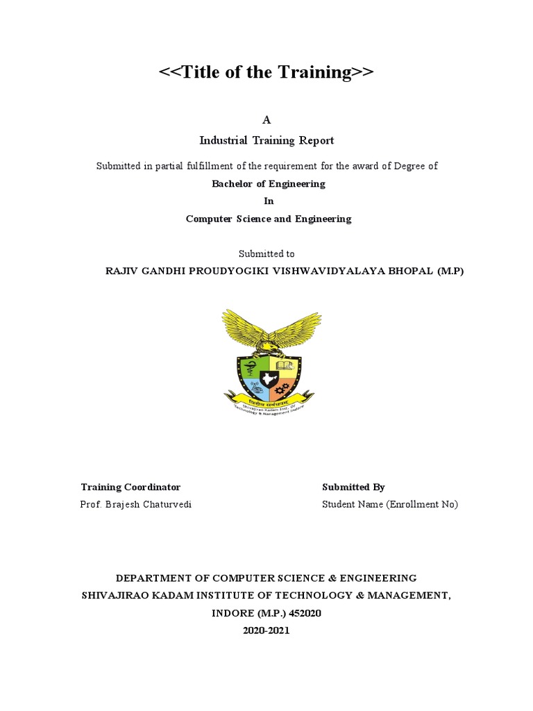 A Industrial Training Report | PDF | Python (Programming Language) | Computing