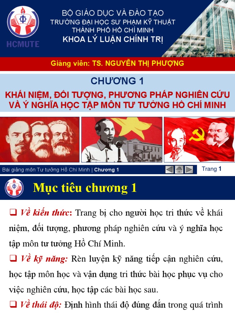 NTPhuong - Bai Giang TTHCM - Chuong 1 | PDF