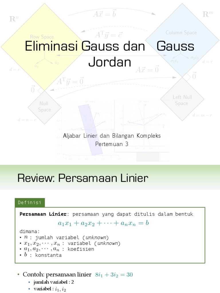 Kuliah 3 - Eliminasi Gauss Dan Gauss Jordan | PDF