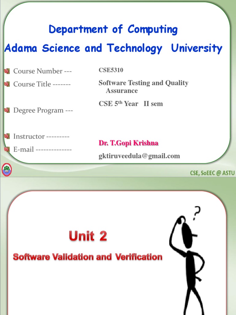 Department of Computing Adama Science and Technology University | PDF ...
