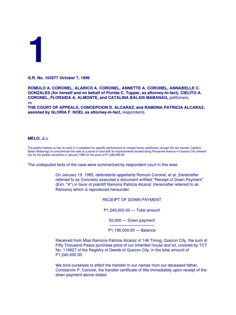 COMMERCIAL LAW 1 CASES Articles 1458 To 1494 | PDF | Title (Property ...