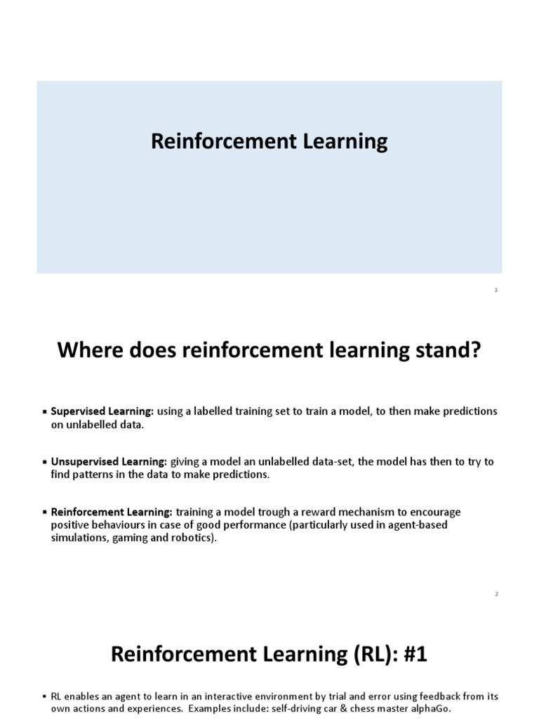 Reinforcement Learning | PDF | Machine Learning | Emerging Technologies