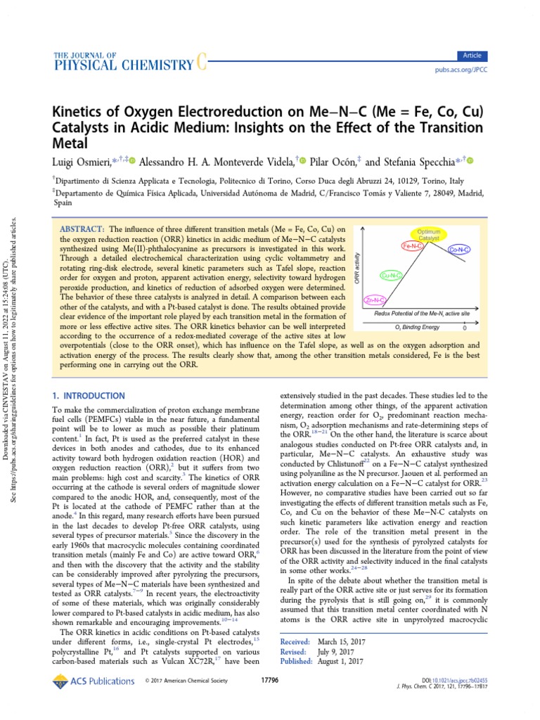 Kinetics of Oxygen Electroreduction On Me | PDF | Electrochemistry ...