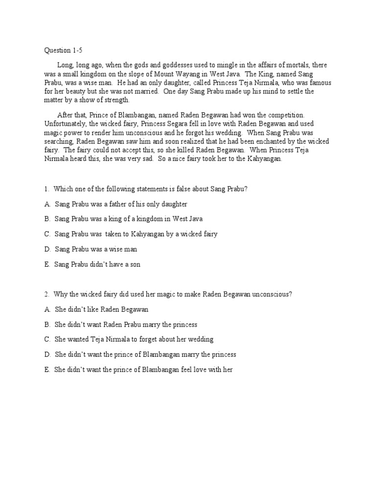 Soal Reading Sem 2 | PDF | Bali