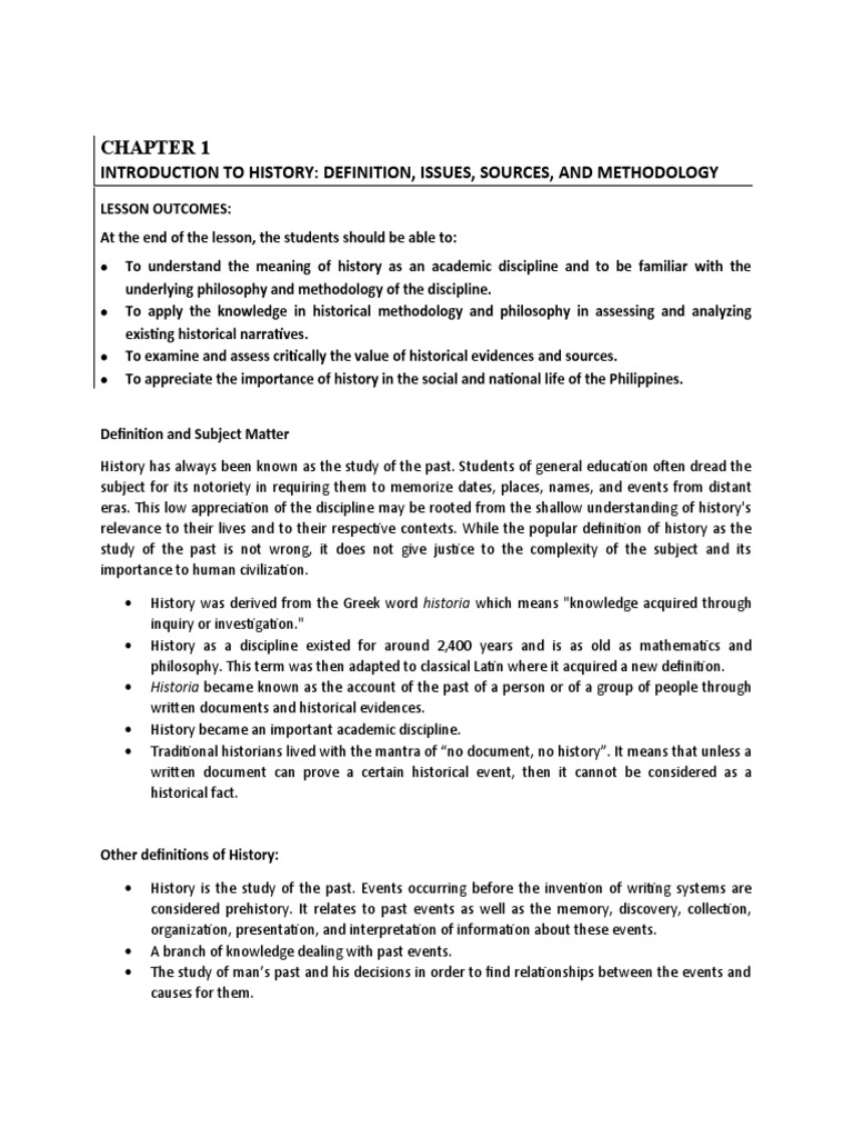 Introduction To History: Definition, Issues, Sources, and Methodology | PDF | Positivism | Historian