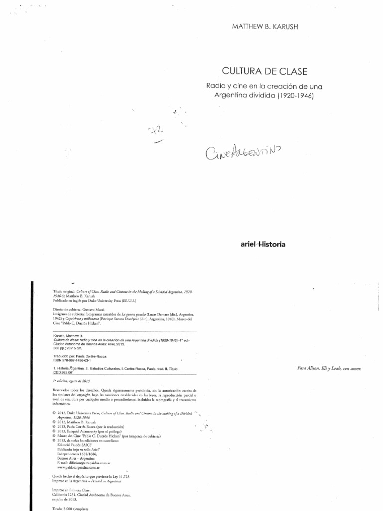 KARUSH - Cultura de Clase - Capítulos 1 A 3 - Organized | PDF