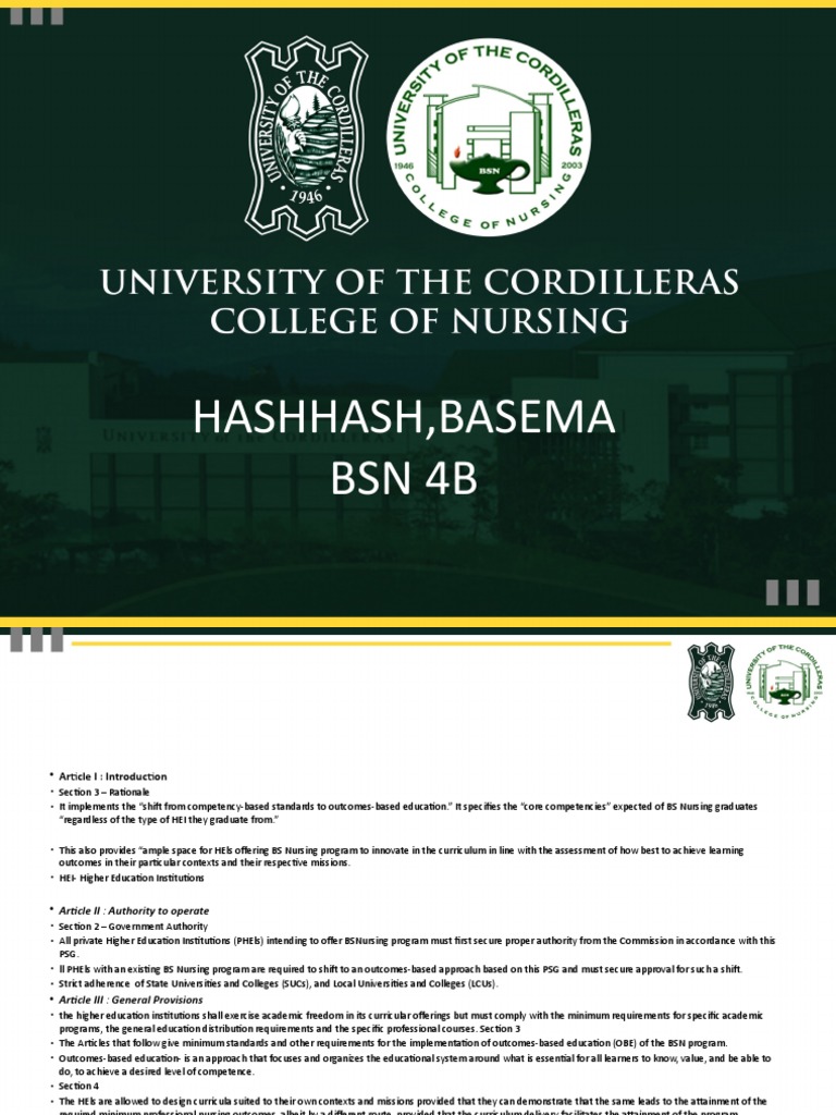 Hashhash, Basema BSN 4B | PDF | Nursing | Curriculum