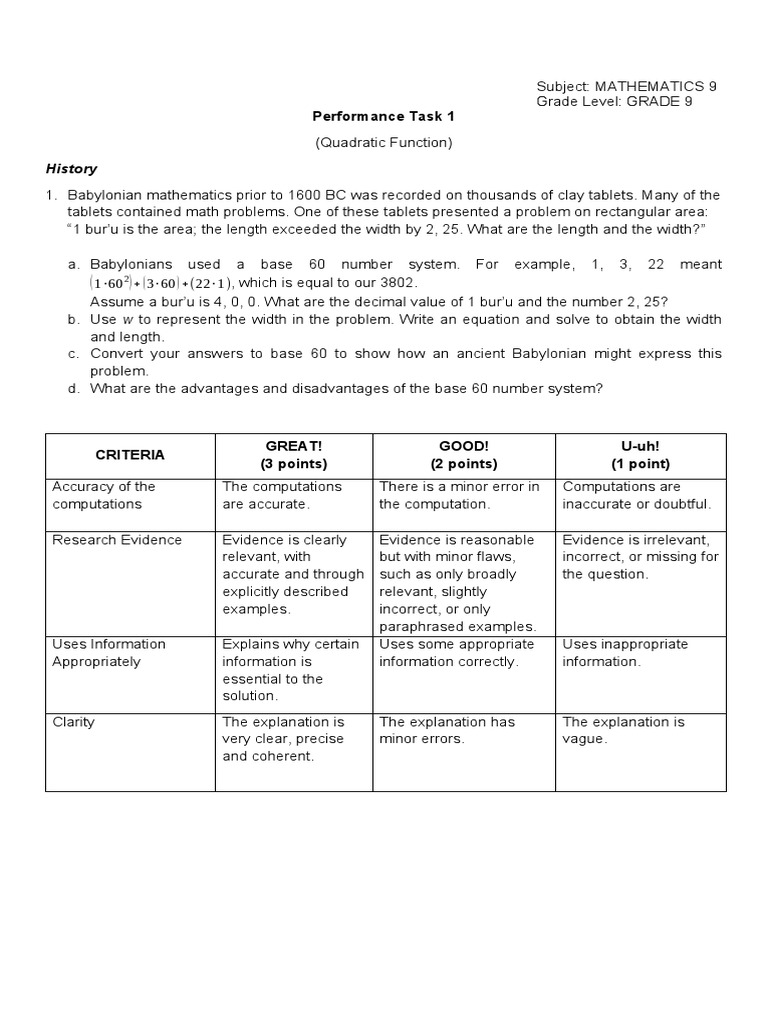 Compilation of Performance Task For Grade 9 | PDF | Interest | Accuracy ...