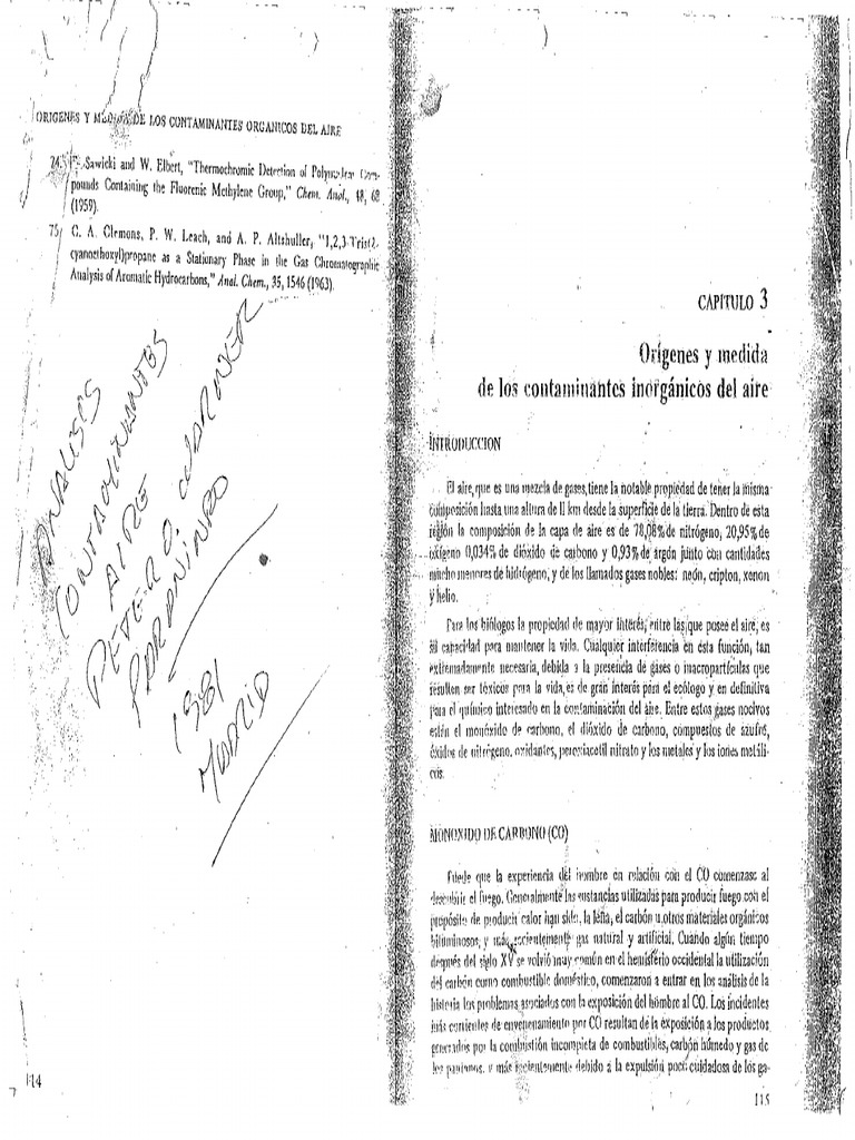 Peter Warner - Análisis de Los Contaminantes Del Aire | PDF