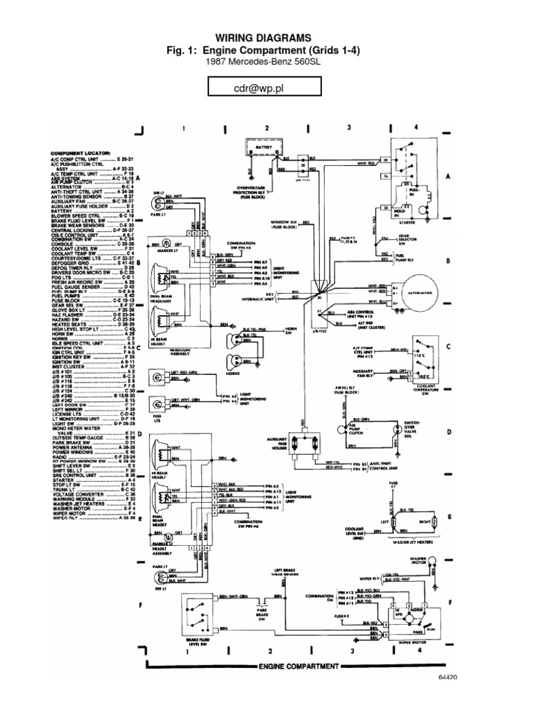 Wiring Diagrams Fig. 1: Engine Compartment (Grids 1-4) : CDR@WP - PL ...