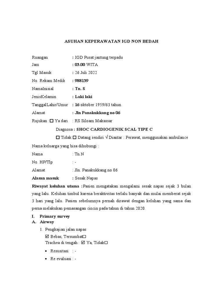 Askep Syok Kardiogenik | PDF