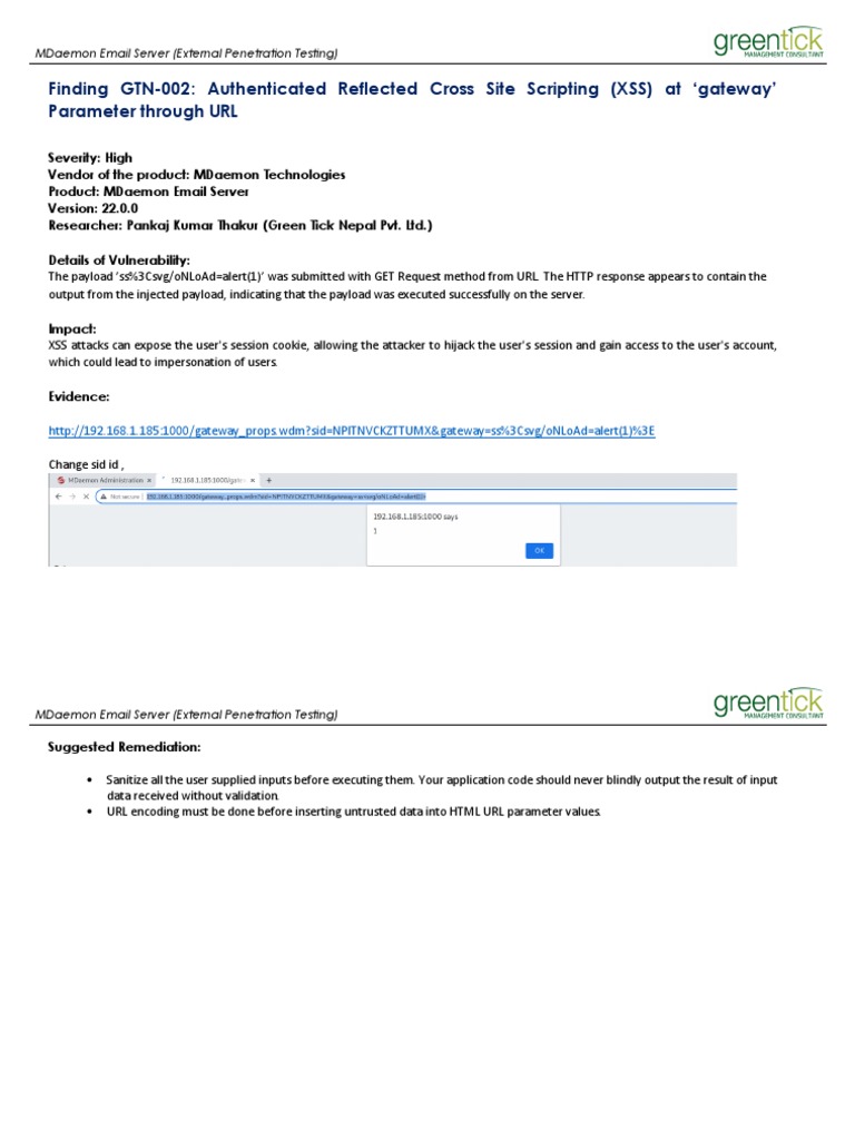 Authenticated Reflected Cross Site Scripting (XSS) at Gateway | PDF ... Authenticated Reflected Cross Site Scripting (XSS) at Gateway | PDF ...