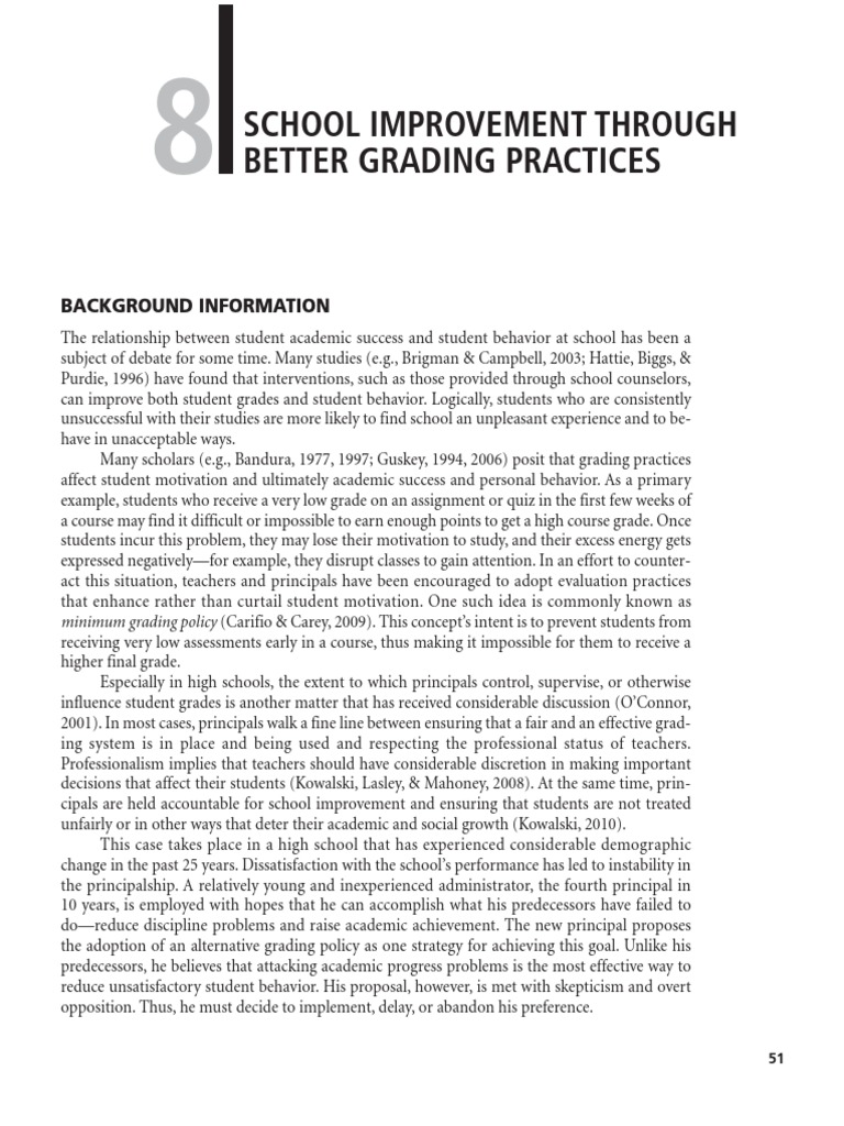 School Improvement Through Better Grading Practices | PDF | Motivation | Motivational