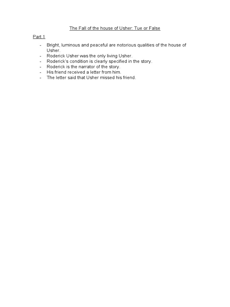 Usher Part 1 | PDF