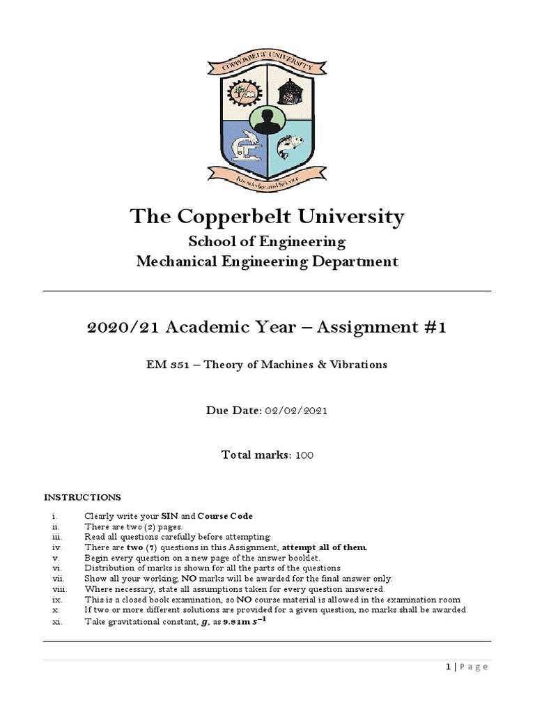 Em 351 Assignment 1 | PDF