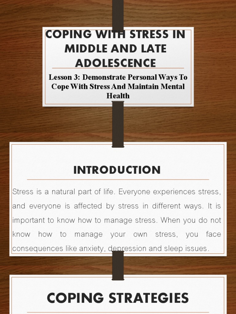 Demonstrate Personal Ways To Cope With Stress | PDF | Stress (Biology) | Cognitive Science
