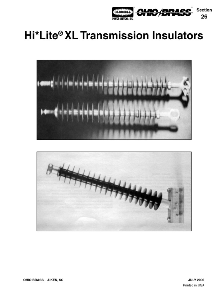 Catalogo Hubbell CA26-HiLite | PDF | Insulator (Electricity) | Electric Arc