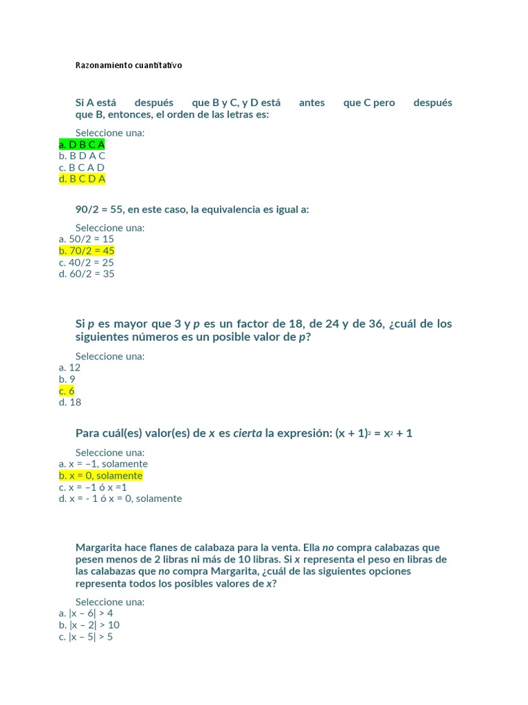 Razonamiento Cuantitativo | PDF