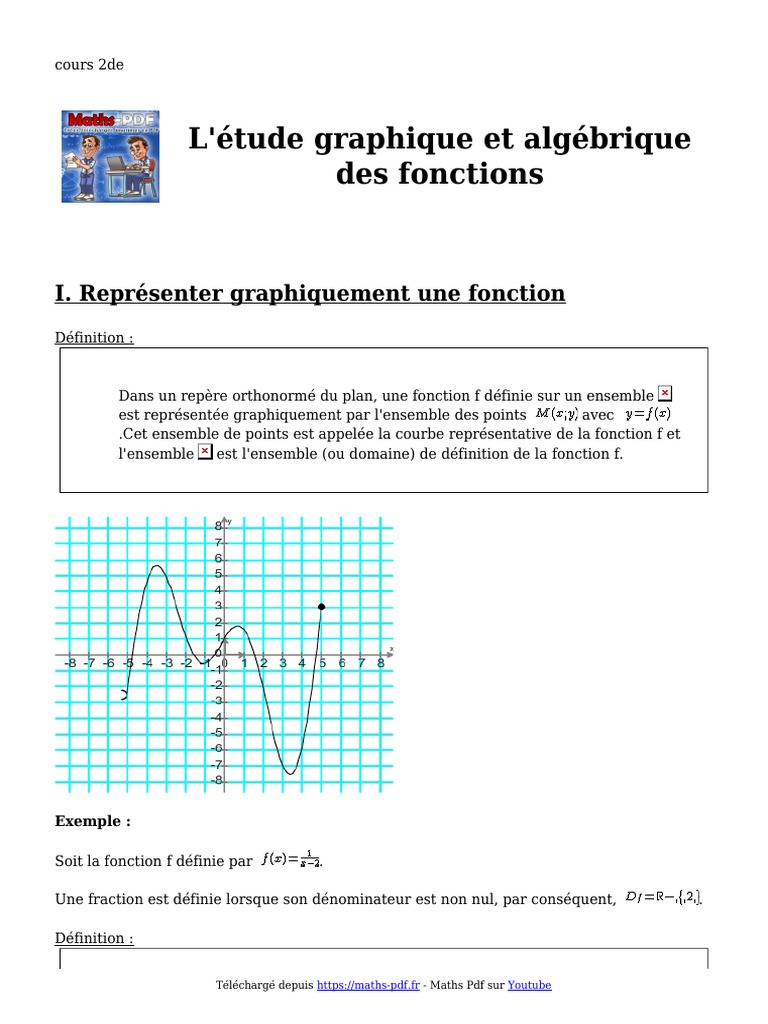 L Etude Graphique Et Algebrique Des Fonctions Cours de Maths en 2de en PDF | PDF | Courbe ...