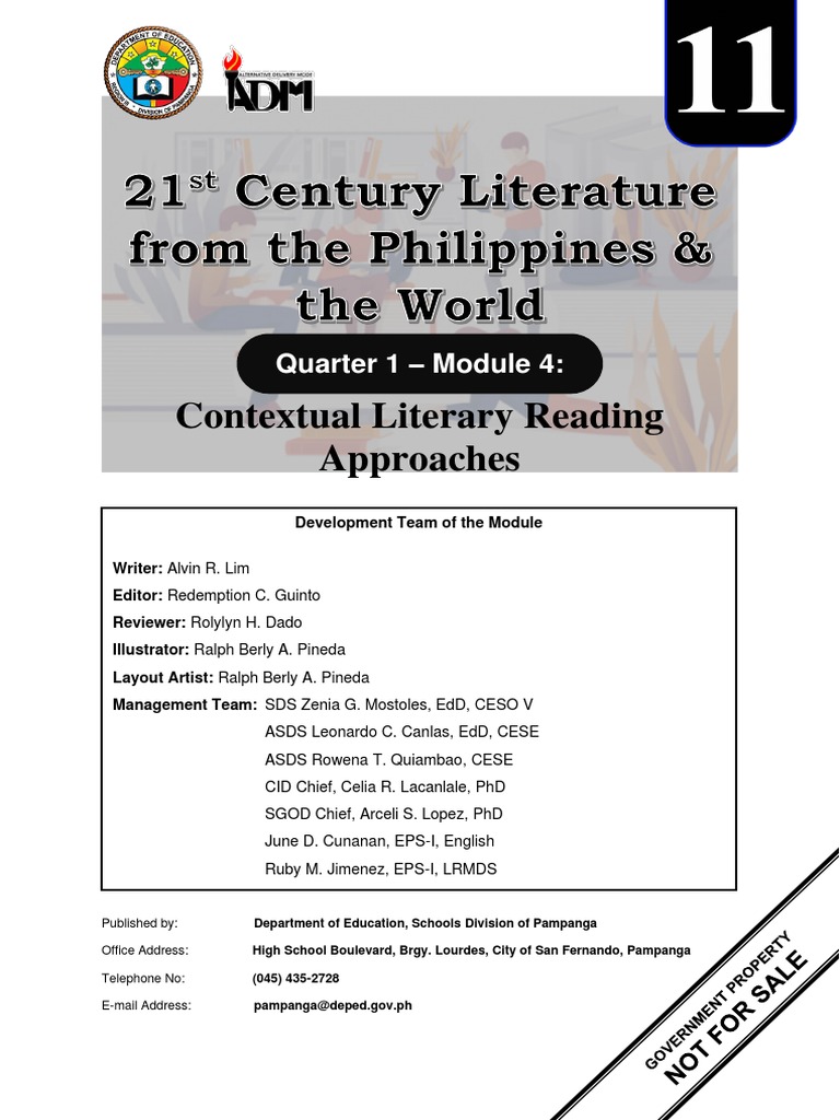 Module 4 - 21st - Contextual Literary Reading Approaches | PDF ...
