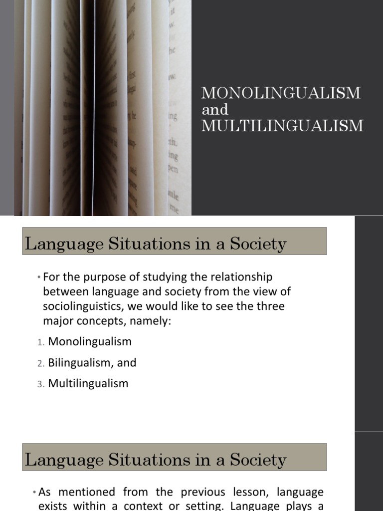 Monolingualism or Multilingualism | Download Free PDF | Multilingualism ...