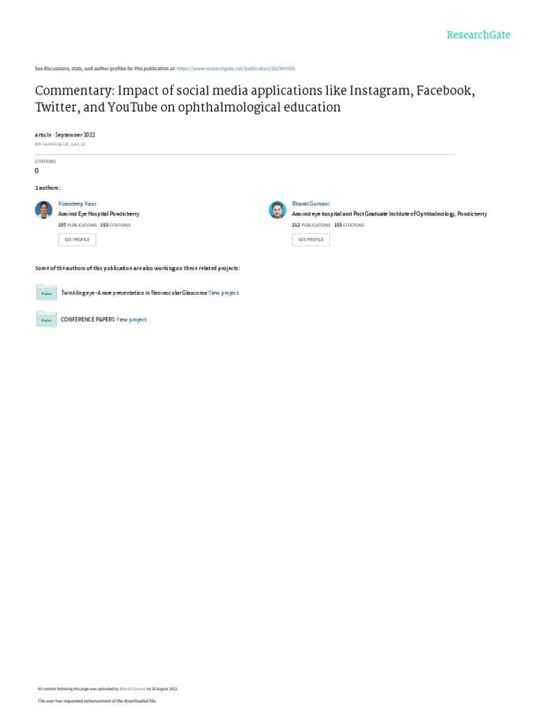 Commentary: Impact of Social Media Applications Like Instagram ...